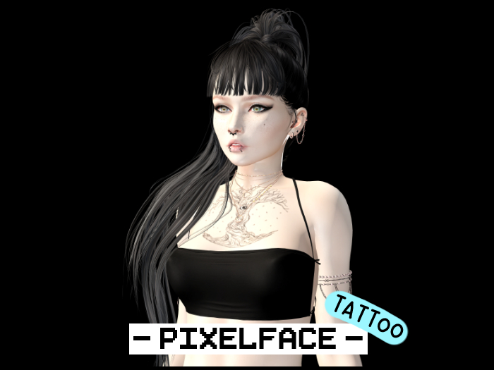 Second Life Marketplace - {Pixelface} Moontree Tattoo (Chest)